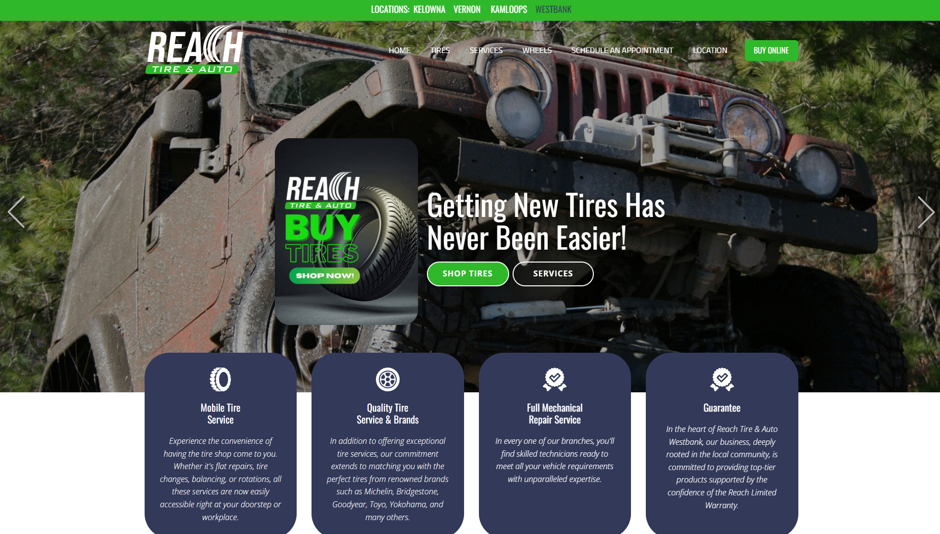 Reach Tire and Auto | Affordable Tires and Rims in Westbank