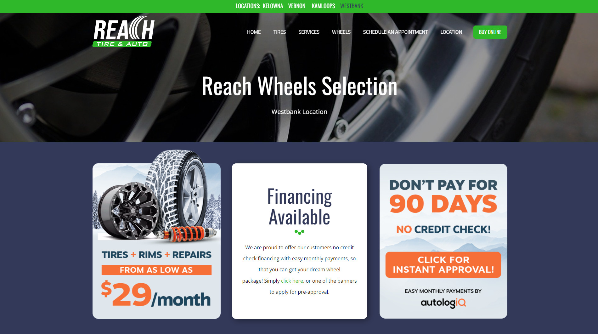 Shop wheel brands online | Reach Tire & Auto Westbank